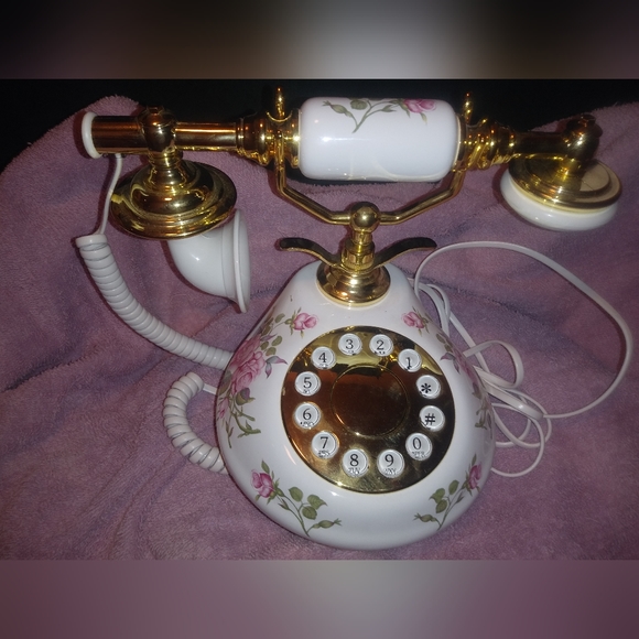 Other | Vintage Porcelain Rotary Dial Phone | Poshmark